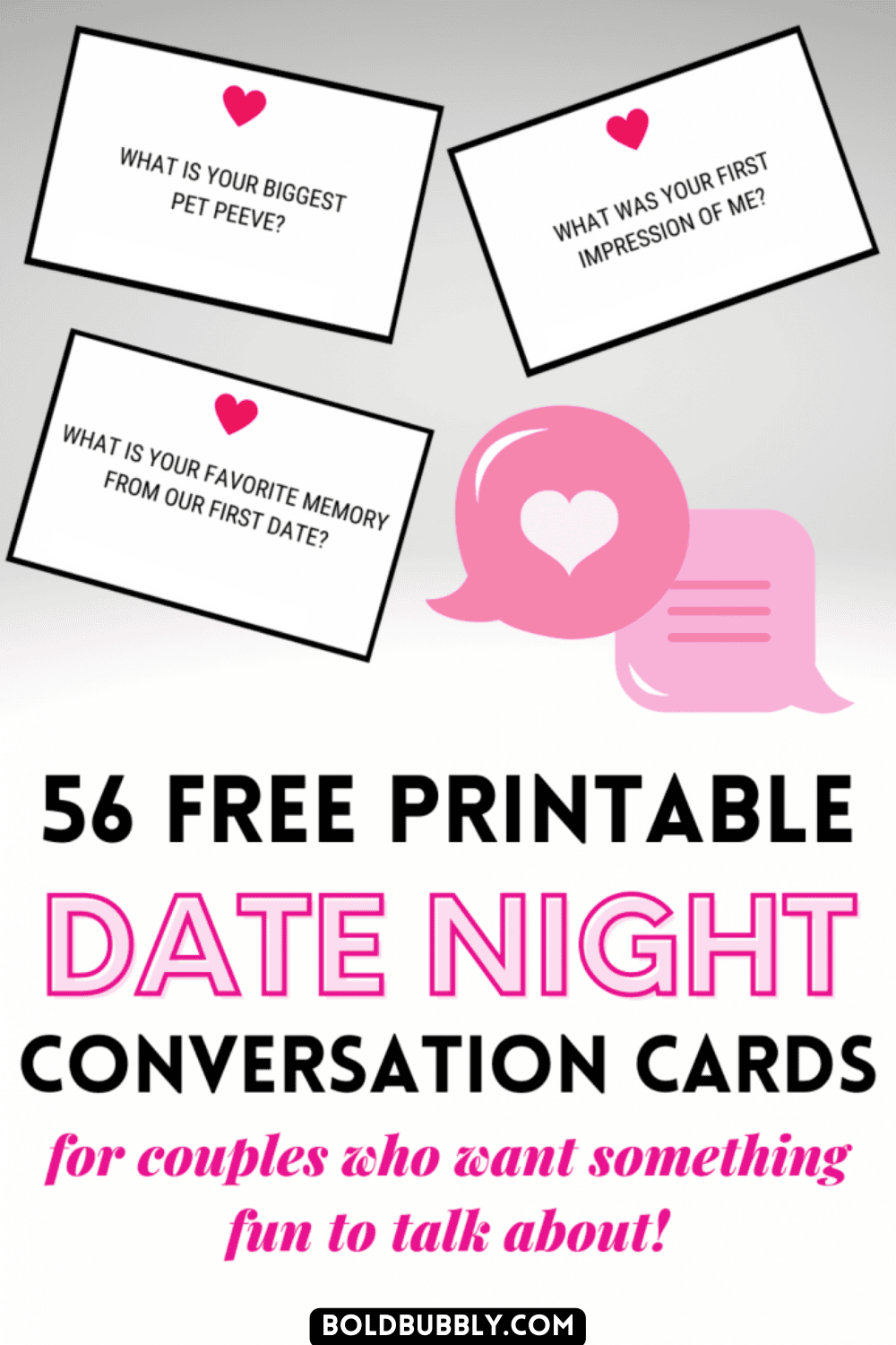 56 FREE Date Night Conversation Cards For Couples Who Want Something ...