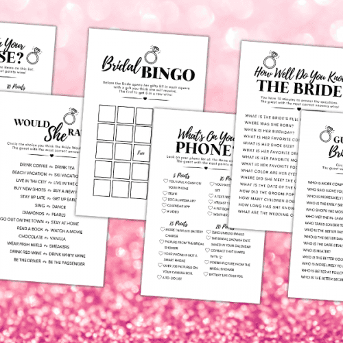 Best Bridal Shower Agenda (Order of Events) - Bold & Bubbly