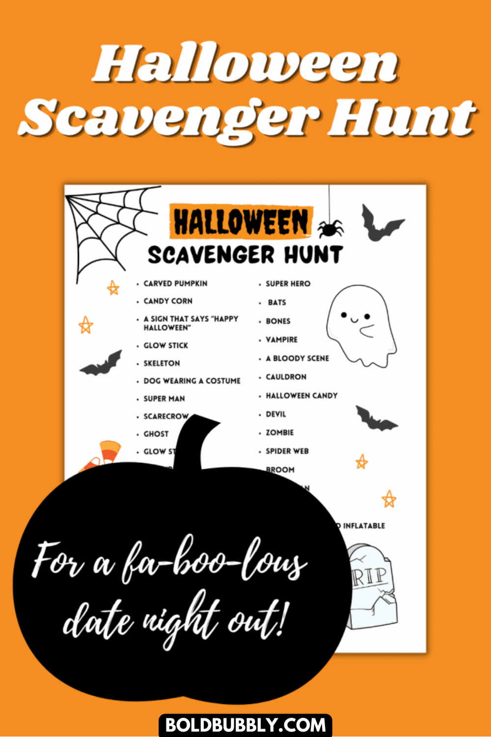 Spooktacular Halloween Scavenger Hunt For Adults + Free Printable ...