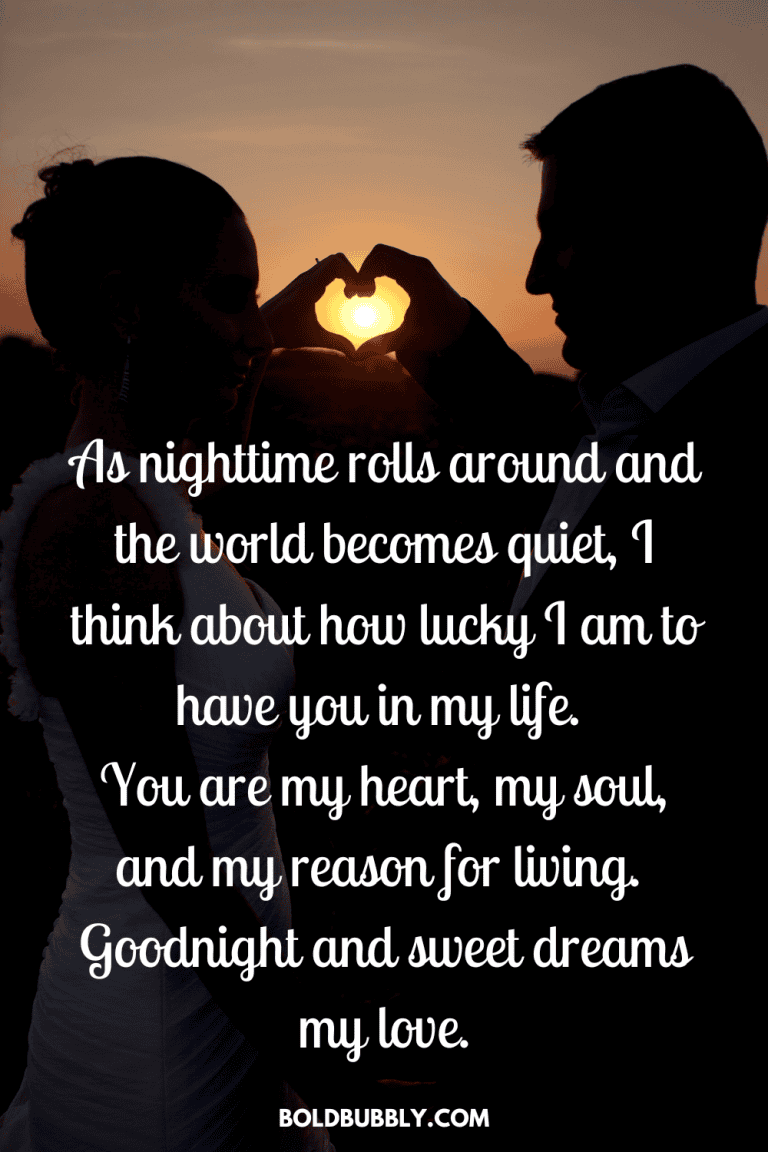 100+Romantic Long Goodnight Messages For Her - Bold & Bubbly