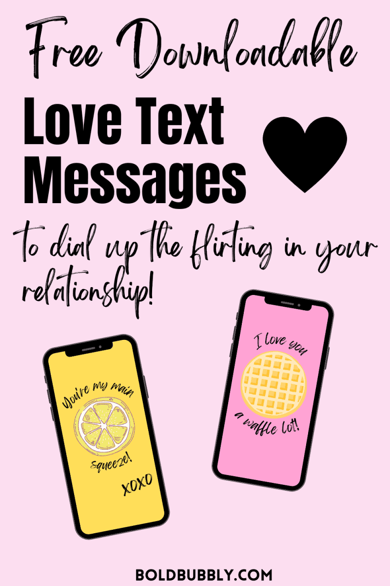 Insanely Cute Love Text Messages - Bold & Bubbly
