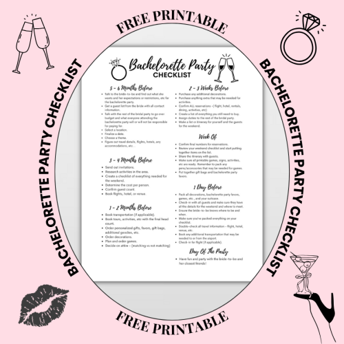 Ultimate Guide: How To Plan A Bachelorette Party + Free Printable ...