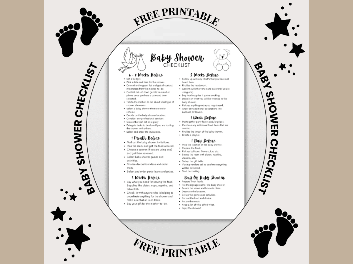 Ultimate Baby Shower Checklist (Free Printable) - Bold & Bubbly